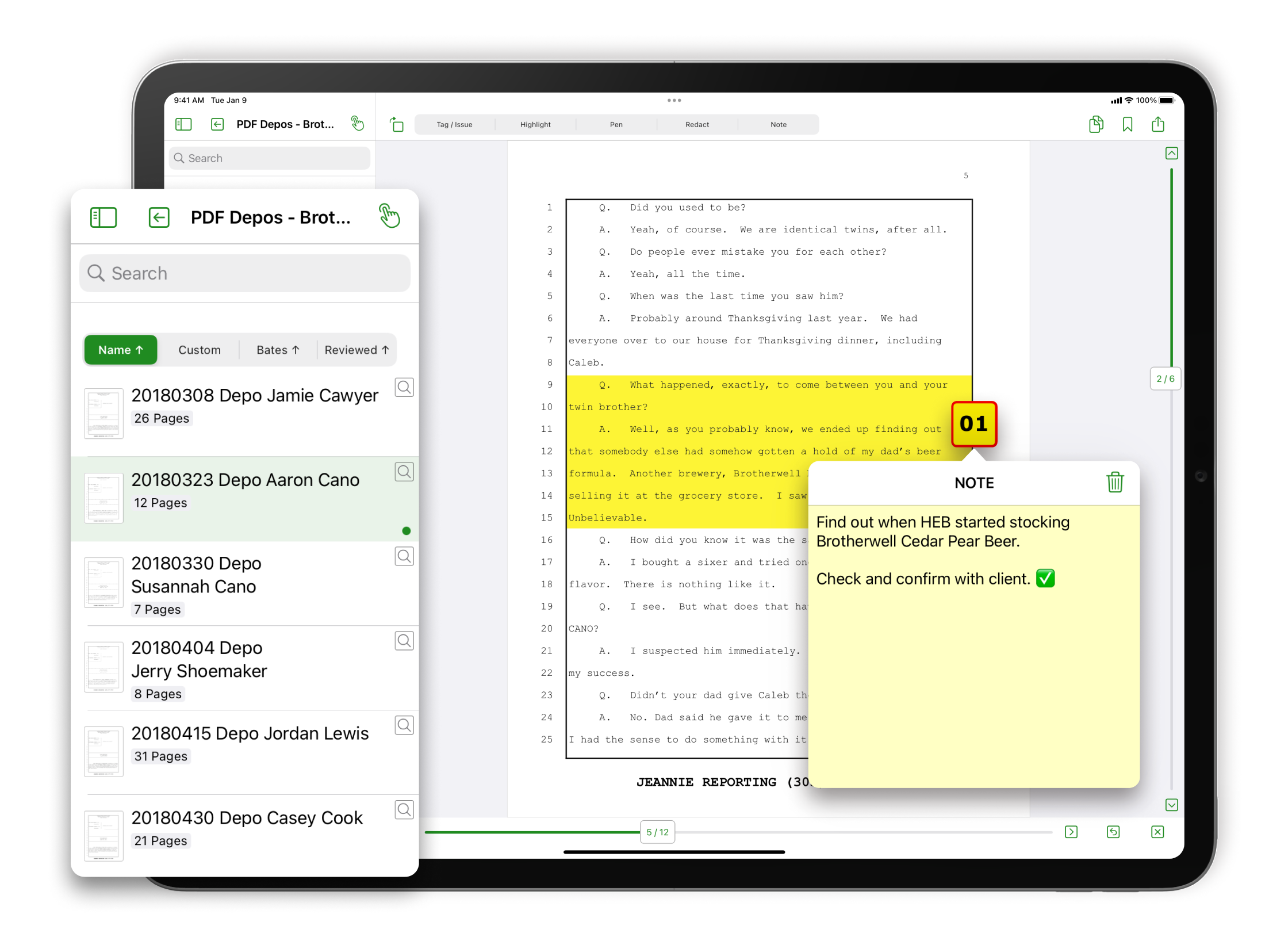 Interactive PDF Transcripts