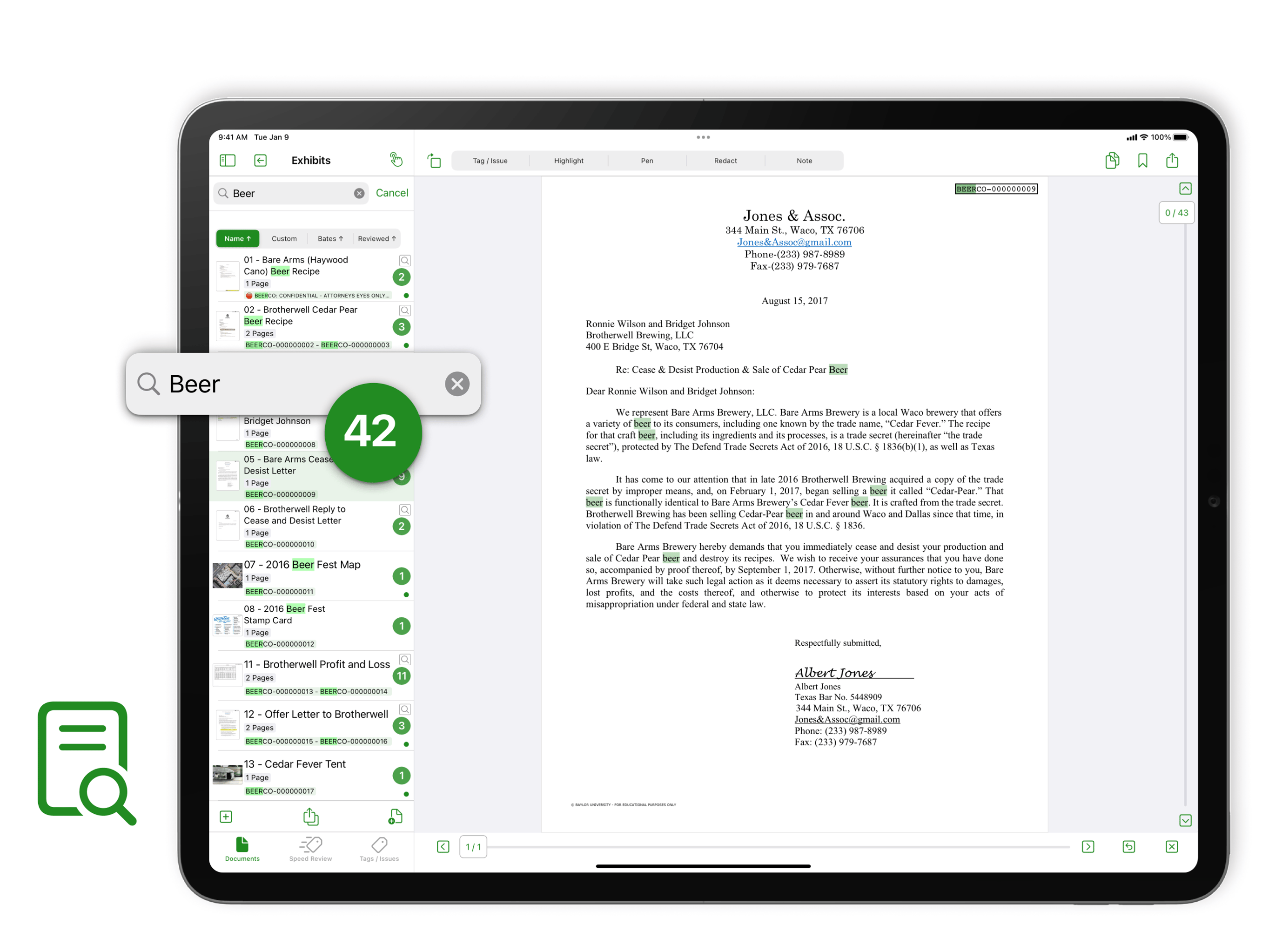 DocReviewPad — Legal Document Review Software