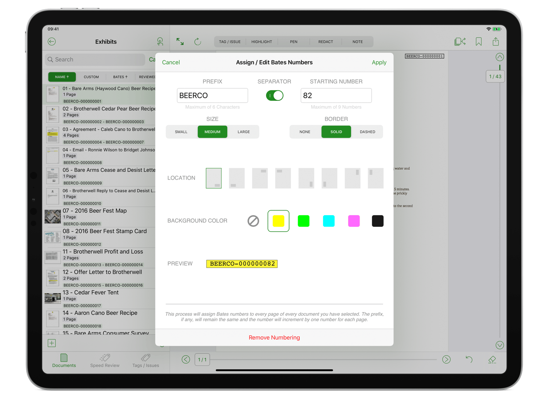 Bates Numbering Best Practices - Design Talk