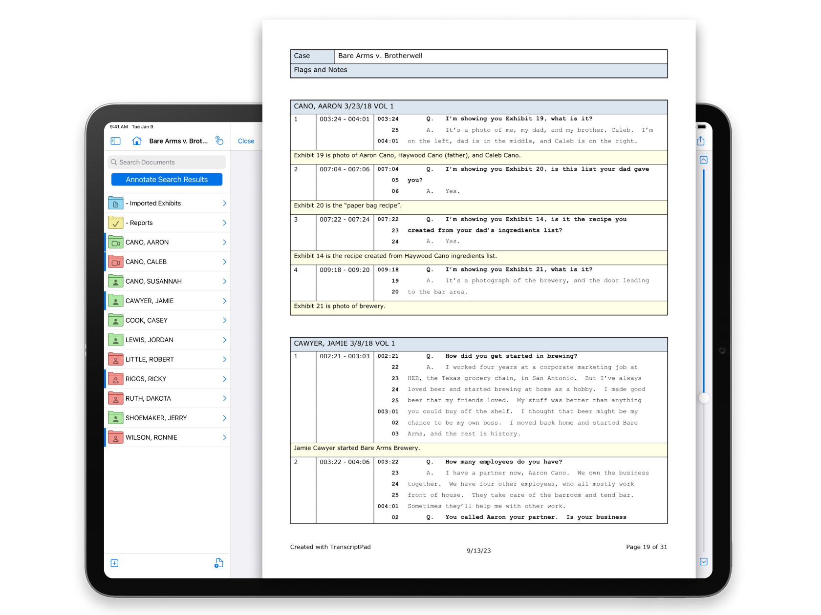 TranscriptPad — Legal Transcript Review Software