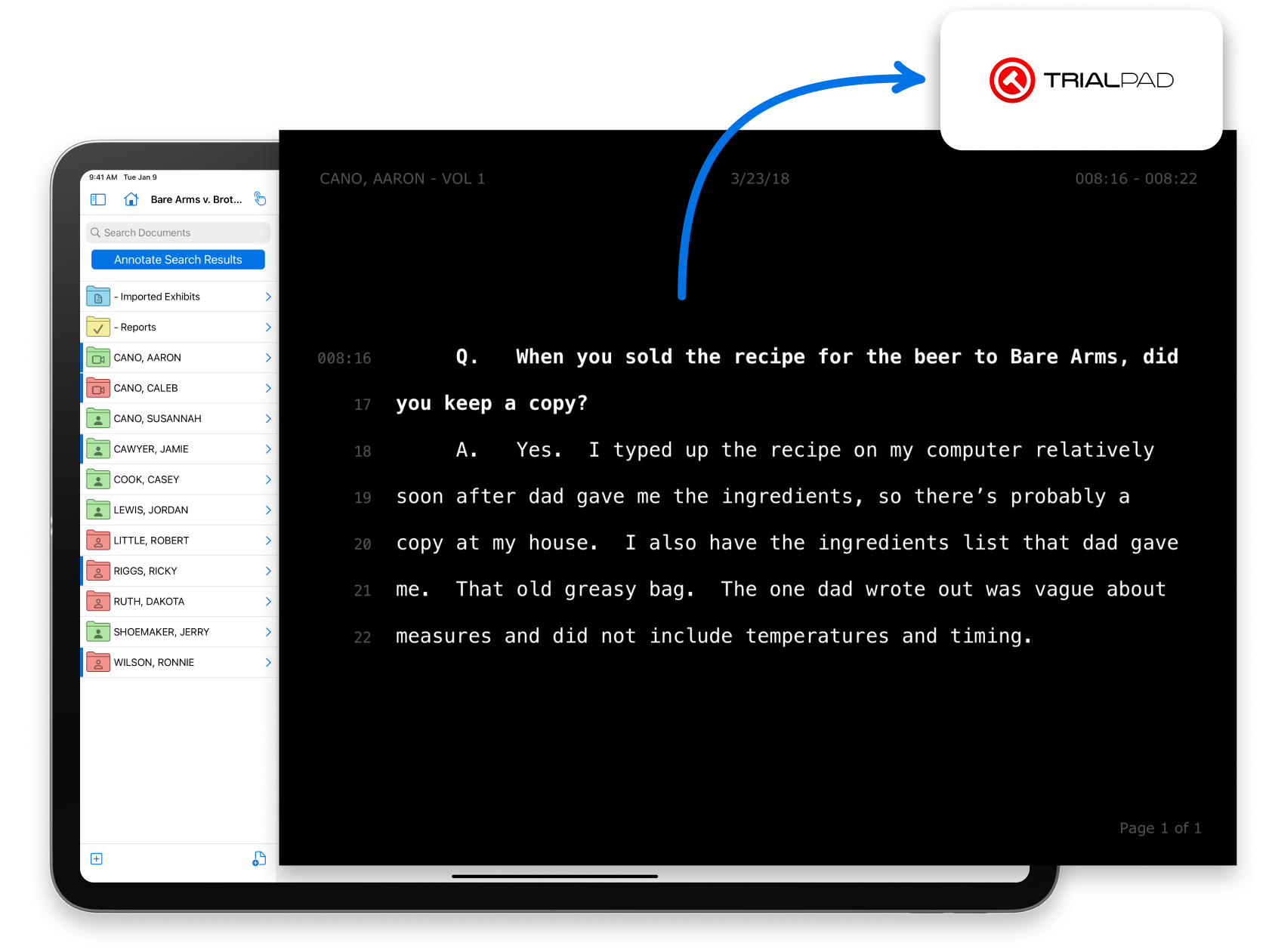 TranscriptPad — Legal Transcript Review Software