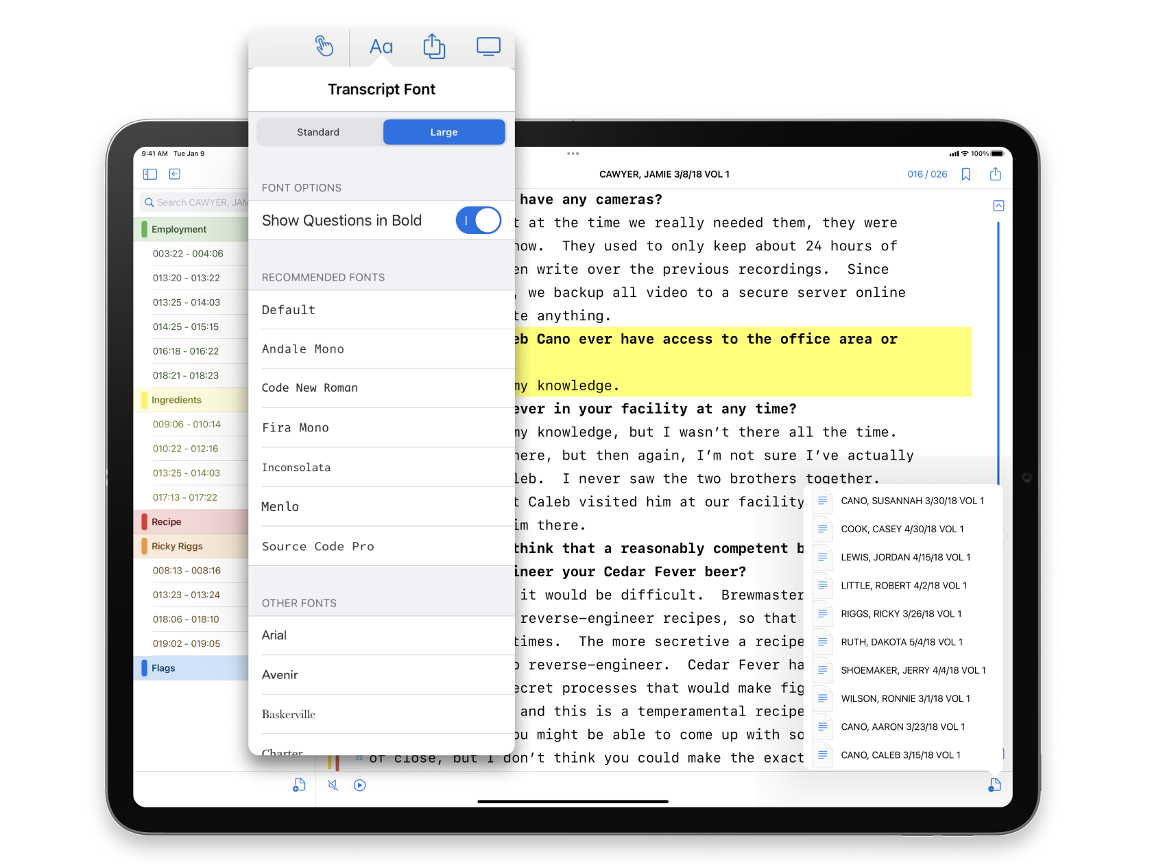 TranscriptPad — Legal Transcript Review Software