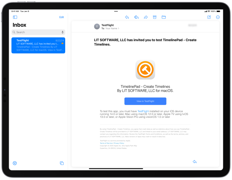 TimelinePad Beta Program